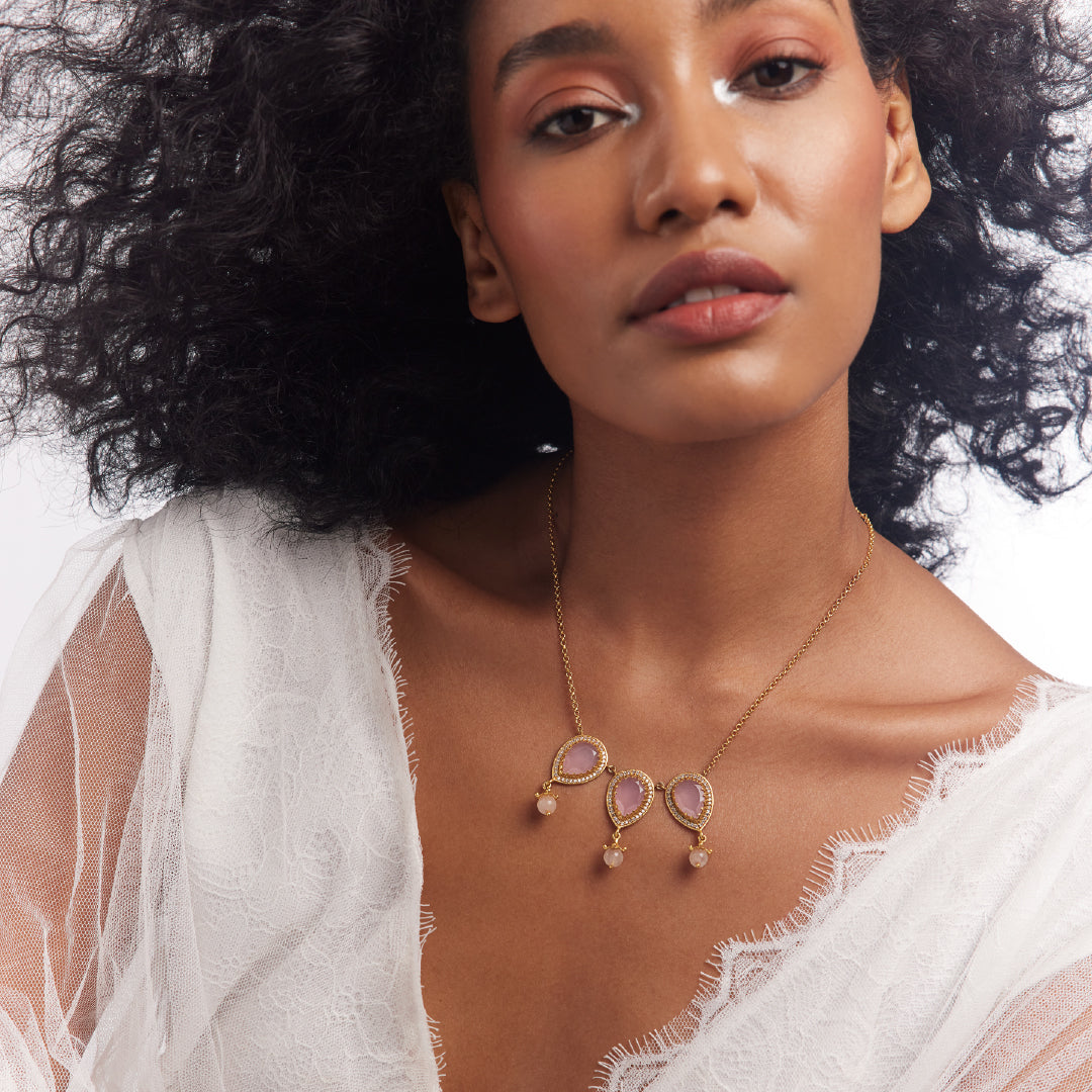 Gulmohar Dusty Rose Chainlet by Tribe Amrapali – Aulerth