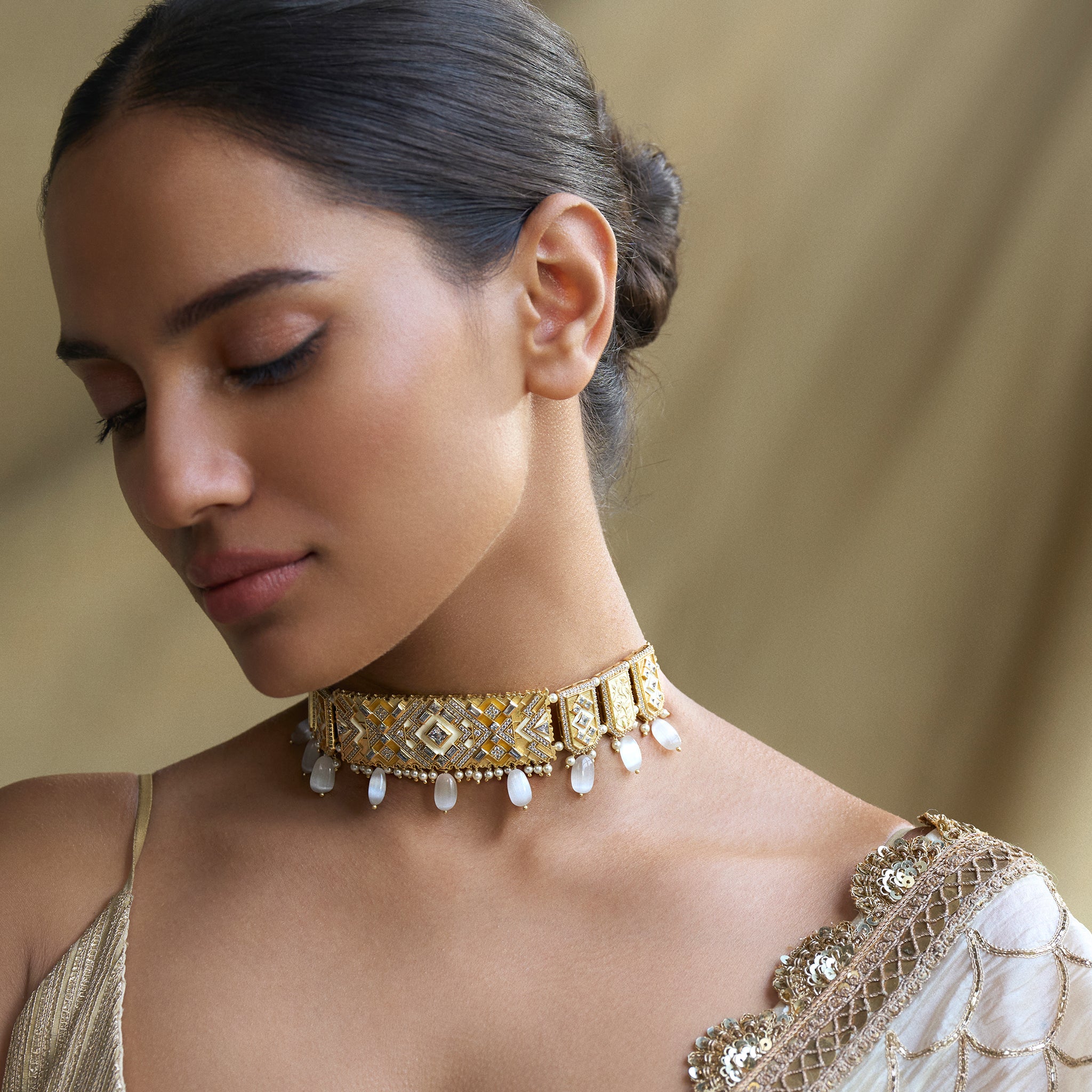 Amelia Sculpted Choker by JJV by JJ Valaya – Aulerth